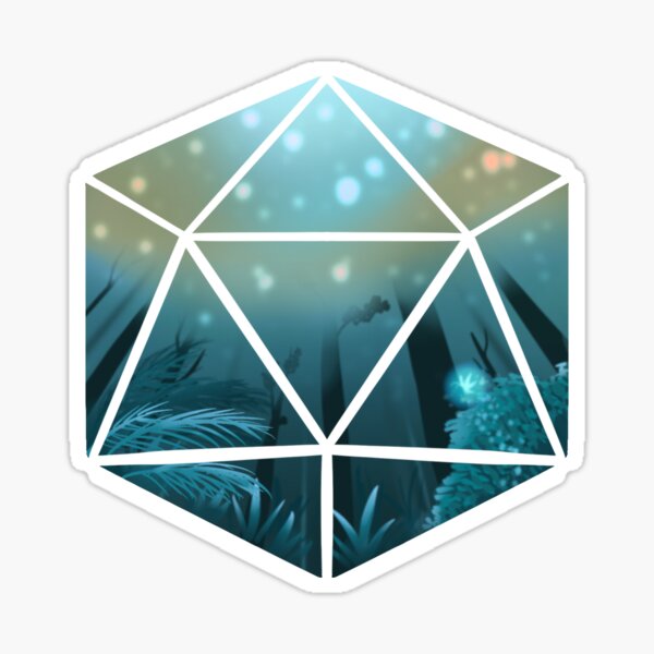 "D20 Misty Step" Sticker by casperian | Redbubble