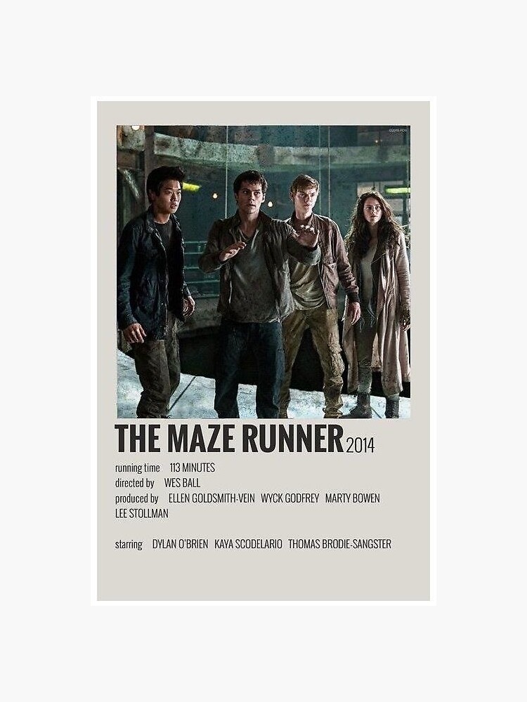 "The Maze Runner film polaroid " Sticker by b7ailsa | Redbubble