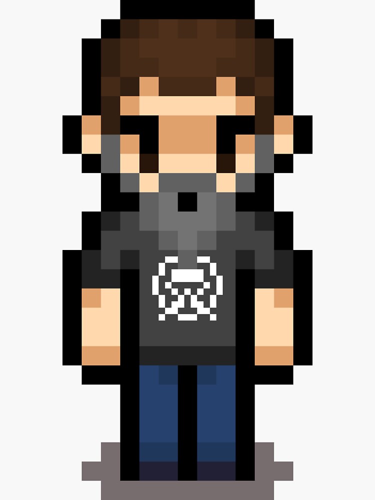 "Pixel Art NPC "Mike"" Sticker for Sale by fallinfrog | Redbubble