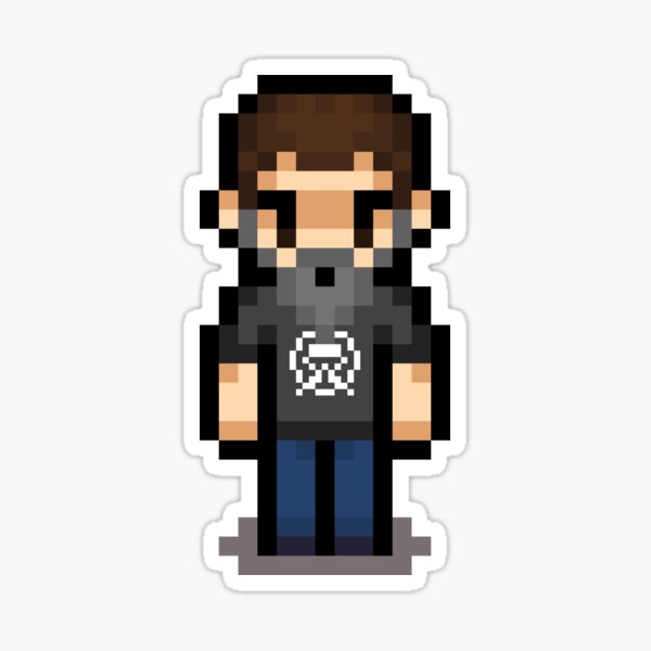 "Pixel Art NPC "Mike"" Sticker for Sale by fallinfrog | Redbubble