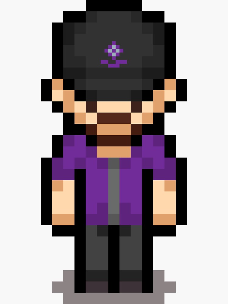 "Pixel Art NPC "Daniel"" Sticker for Sale by fallinfrog | Redbubble