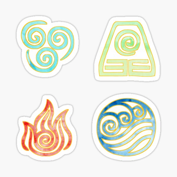 "Avatar: The Last Airbender Bending Signs" Sticker for Sale by ...