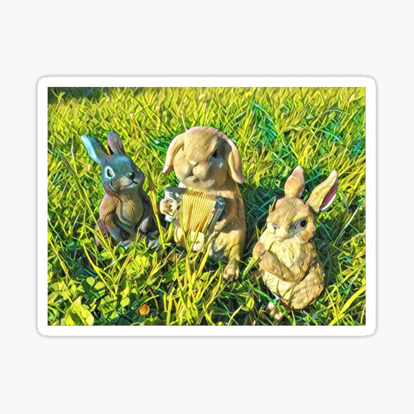 "Bunny Rabbit Sing Song" Sticker for Sale by outdoorslife247 | Redbubble