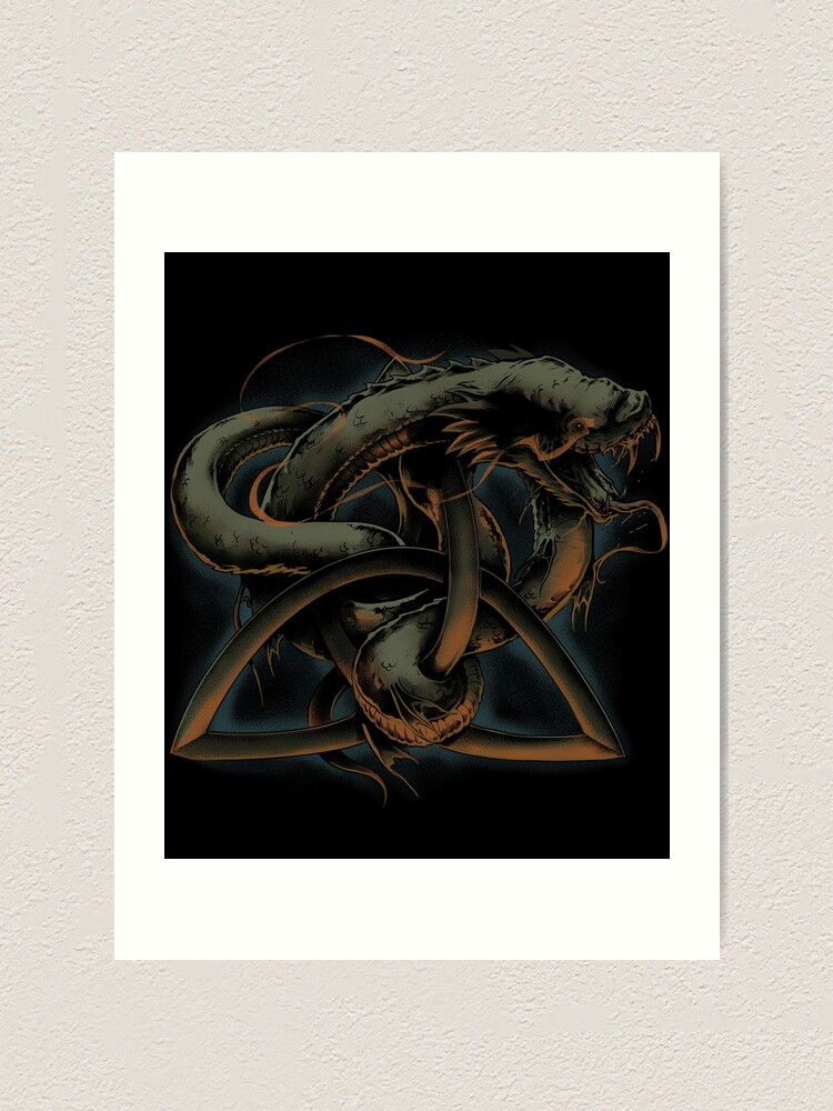 "Norse Pagan Serpent Snake Jormungandr Viking Mythology Triquetra ...