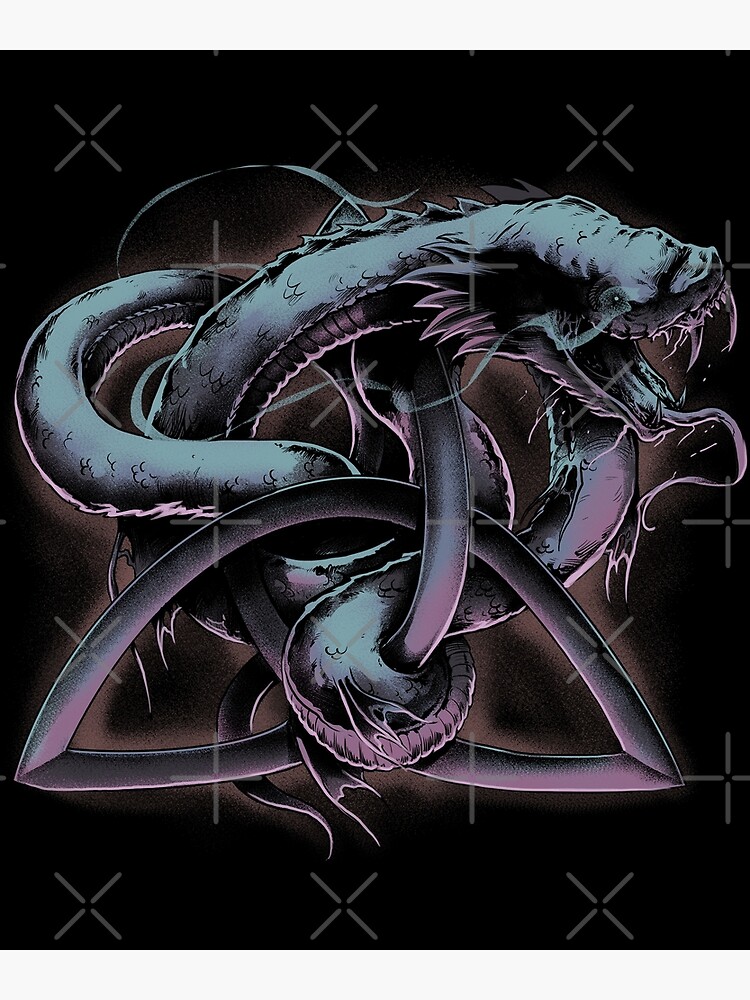 "Pagan Snake Norse Serpent Jormungandr Viking Mythology Triquetra ...