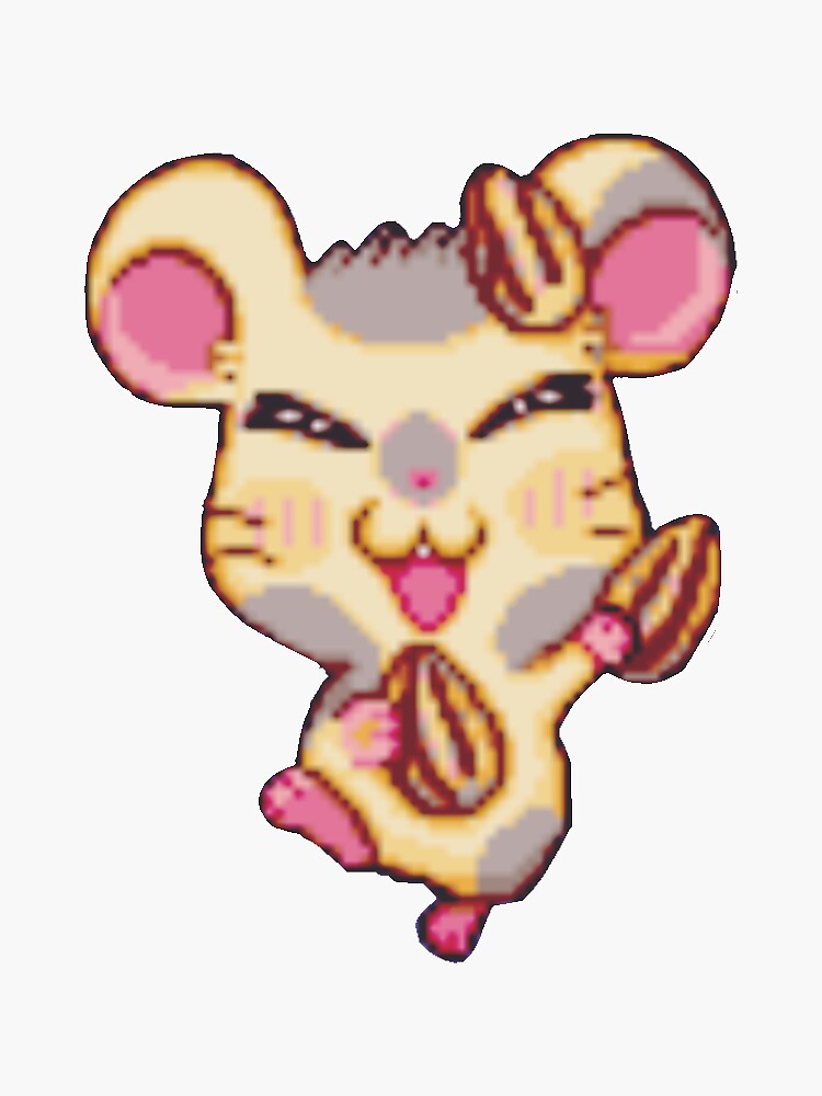 "Hamtaro - Oxnard Kawaii Pixel Sticker" Sticker by marleey | Redbubble