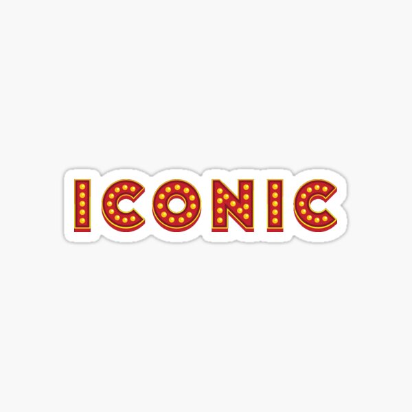 "ICONIC" Sticker for Sale by Yerdish1 | Redbubble