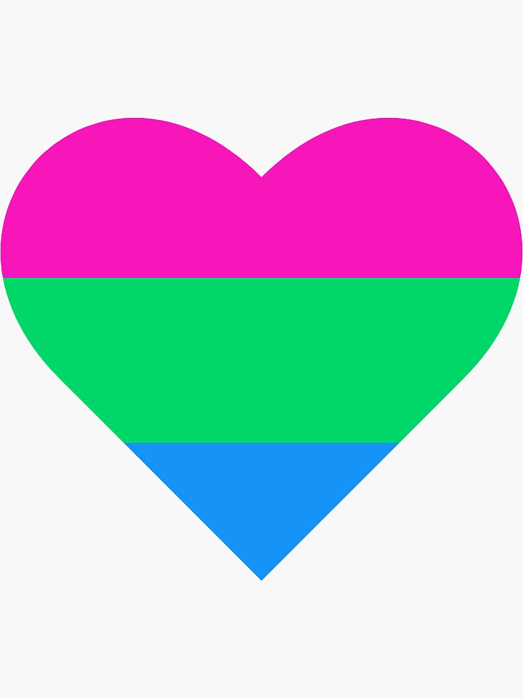 "Polysexual Pride Heart" Sticker for Sale by SeekingSacred | Redbubble