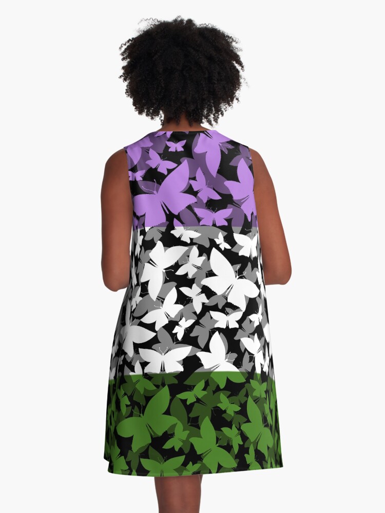 "Veil of Butterflies, Pride Series - Genderqueer" A-Line Dress for Sale ...