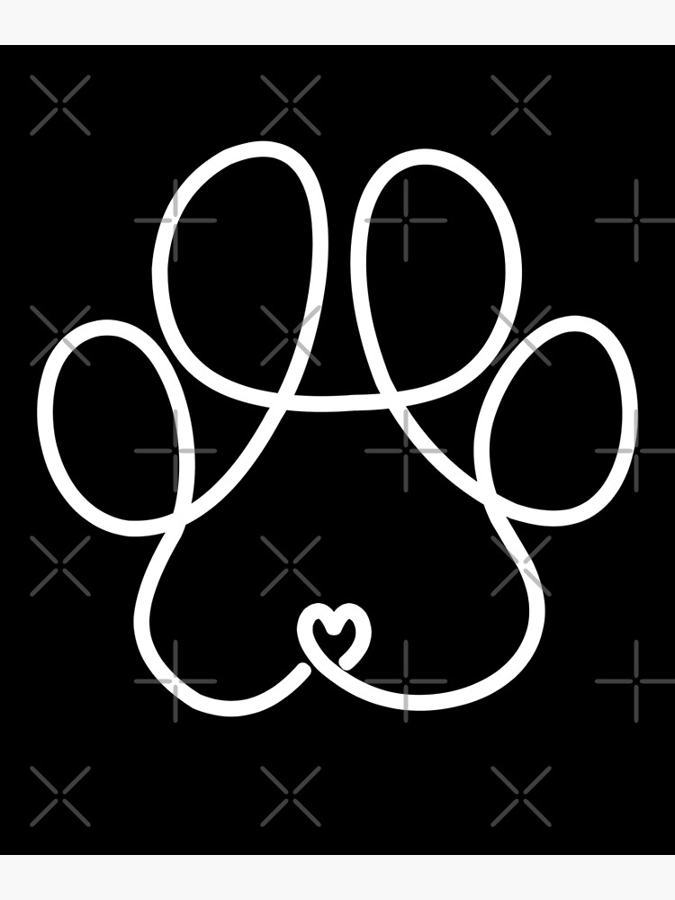 "Dog Paw Print Line Art Drawing" Art Print for Sale by Meliafroggy ...