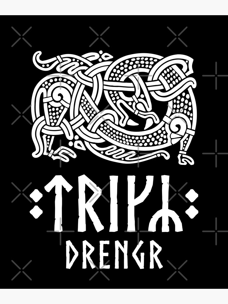 "Runic ᛏᚱᛁᚴᛦ drengr" Poster by Helgi-chris | Redbubble