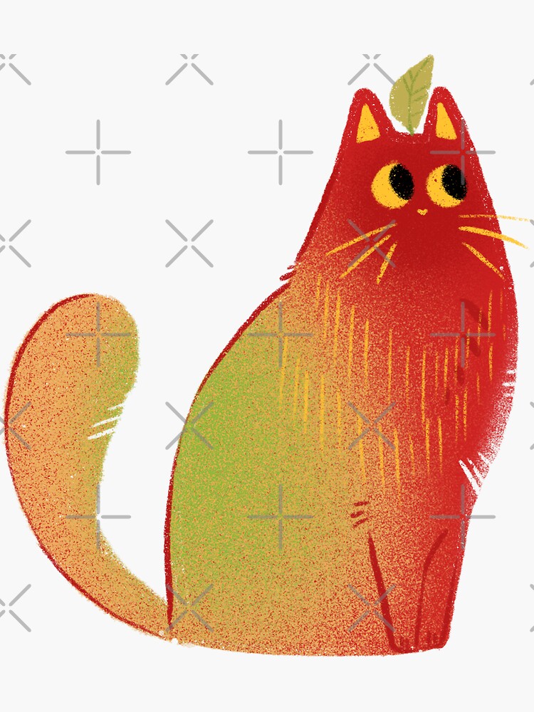 "Mango cat" Sticker by ryillu | Redbubble