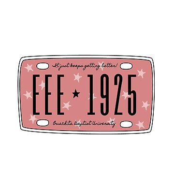 "EEE license plate" Sticker for Sale by Kelsi Coleman | Redbubble