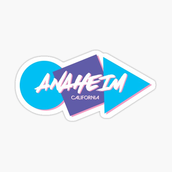 "Retro Anaheim" Sticker for Sale by dalton-designs | Redbubble