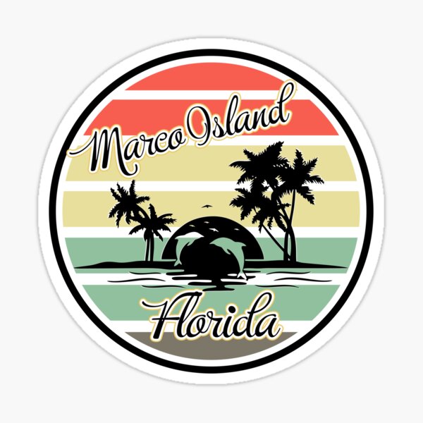 "Cute Vintage Marco Island Florida" Sticker for Sale by harjayadesign ...