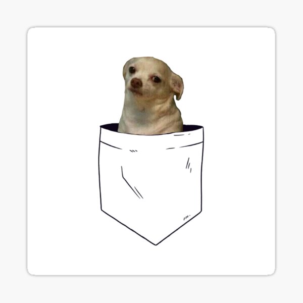 " sad dog meme design" Sticker for Sale by sarah17x | Redbubble