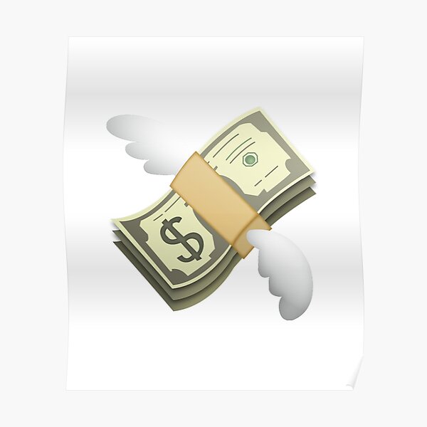 "Money emoji sticker" Poster for Sale by PostNihilism | Redbubble