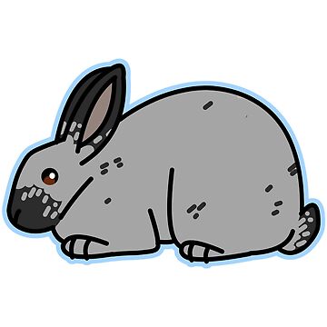 "Champagne D'Argent Rabbit" Sticker for Sale by whispen | Redbubble