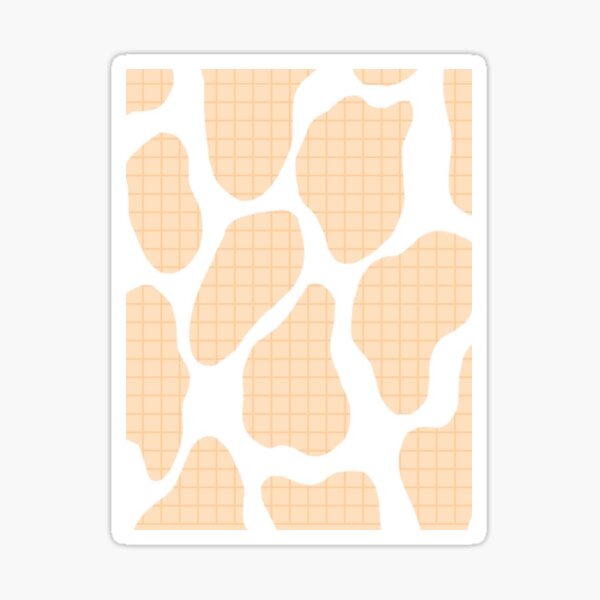 "Lined Peach Cow Print " Sticker by simplysofie | Redbubble