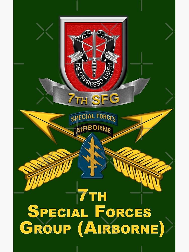"7th Special Forces Group (Airborne)" Poster for Sale by SoldierAlways ...