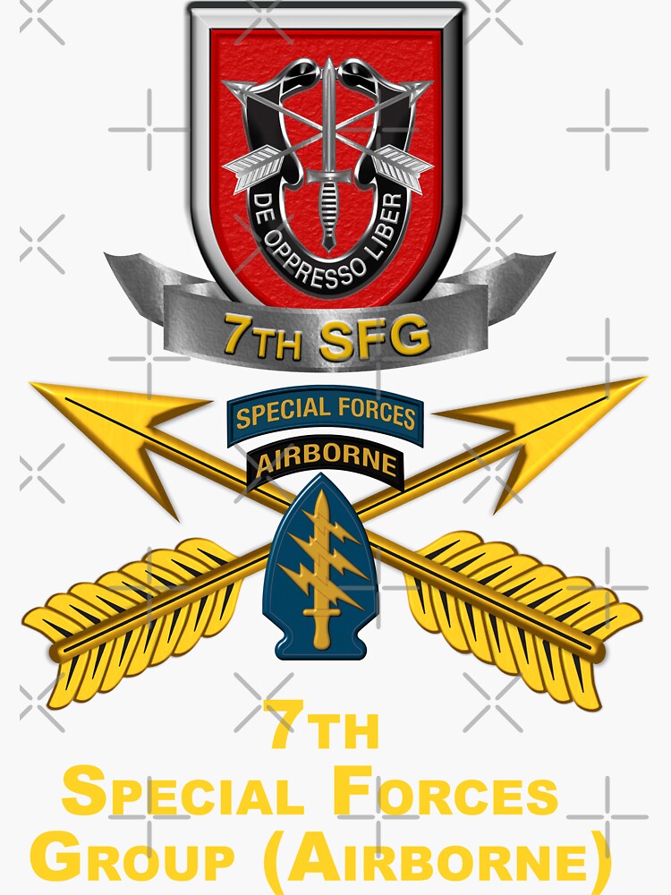 "7th Special Forces Group (Airborne)" Sticker by SoldierAlways | Redbubble