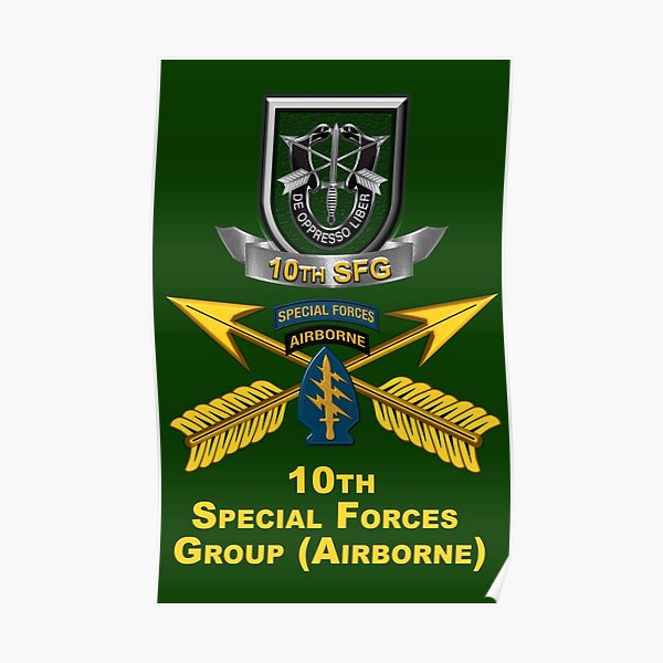 "10th Special Forces Group Airborne" Poster for Sale by SoldierAlways ...