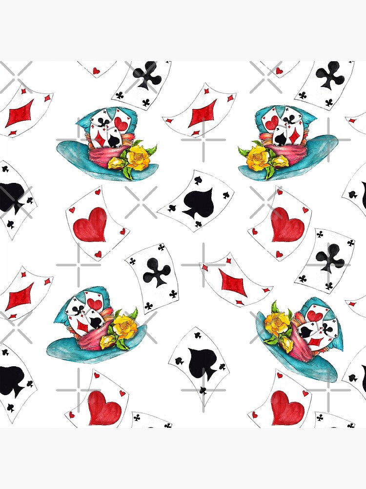 Póster «Patrón de fondo blanco Ace Hat - Colección de patrones ...