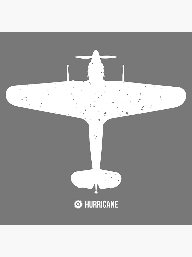 "RAF Hurricane Top View Silhouette Light" Poster by artbyedo | Redbubble