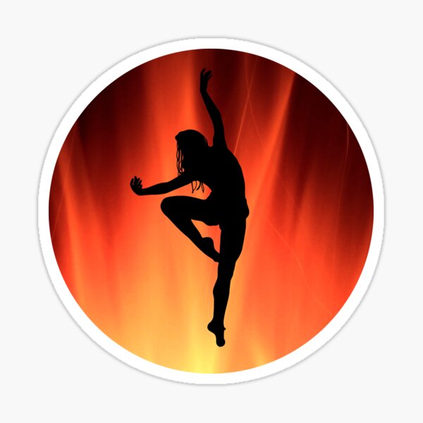 "Dancer on Fire Artwork" Sticker for Sale by Magartes | Redbubble