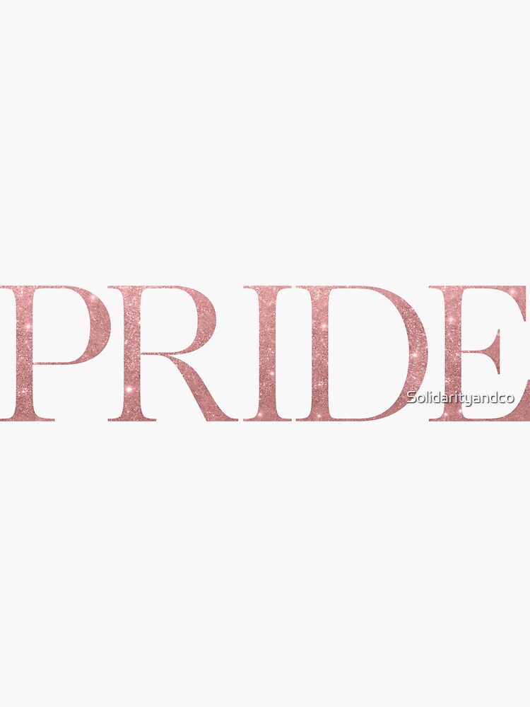 "Pride Pink Diamond Glitter" Sticker for Sale by Solidarityandco ...