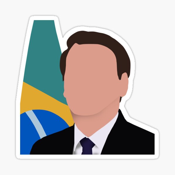 "Brazil President Jair Bolsonaro Vector" Sticker by sentumla | Redbubble