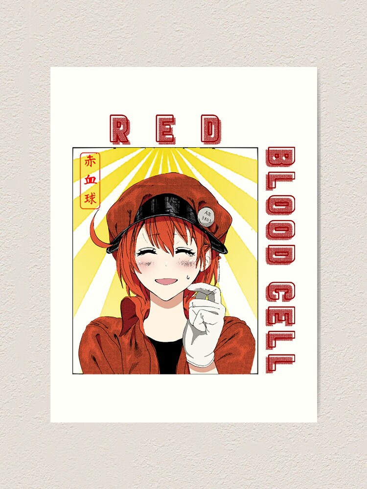 "cells at work red blood cell with BACK PRINT" Art Print by ...