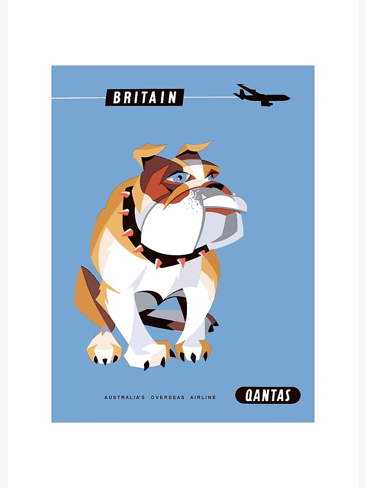 1960 BRITAIN Qantas Airline Advertising Poster Premium Matte Vertical ...