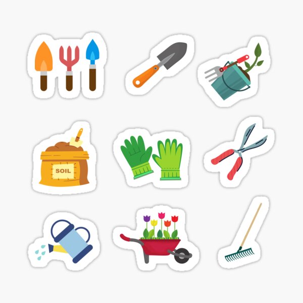 "Gardening Tools Pack" Sticker for Sale by StickersHub94 | Redbubble