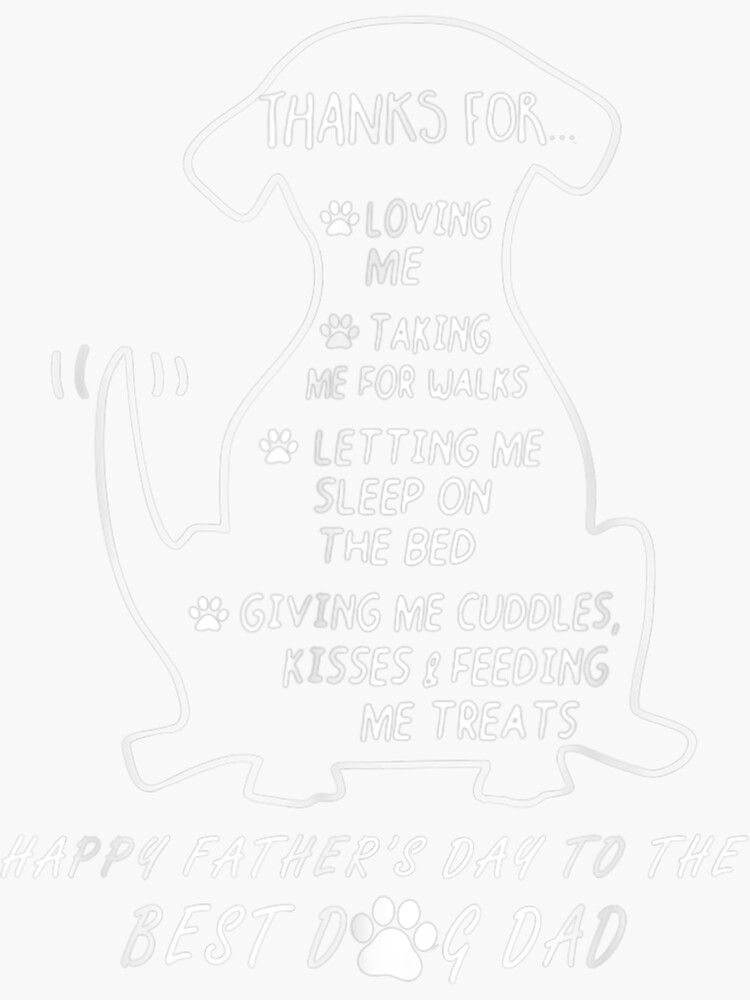"Happy Fathers Day Dog Dad" Sticker for Sale by JimSquires | Redbubble