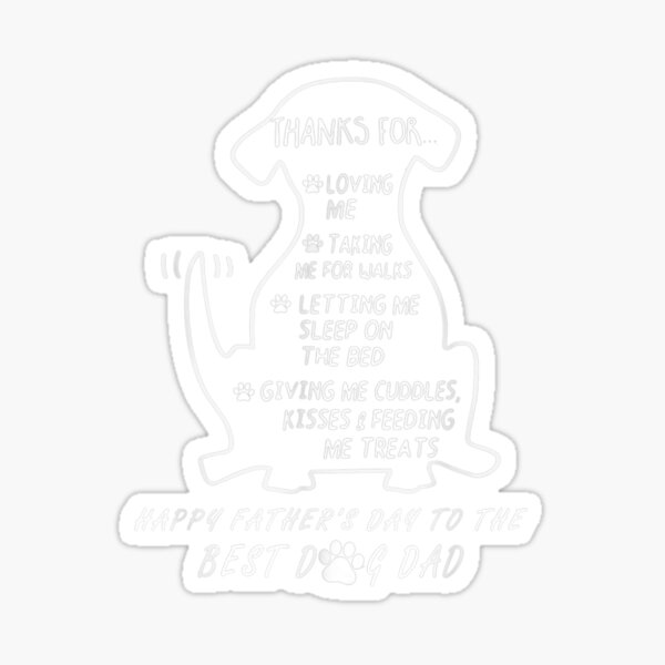 "Happy Fathers Day Dog Dad" Sticker for Sale by JimSquires | Redbubble