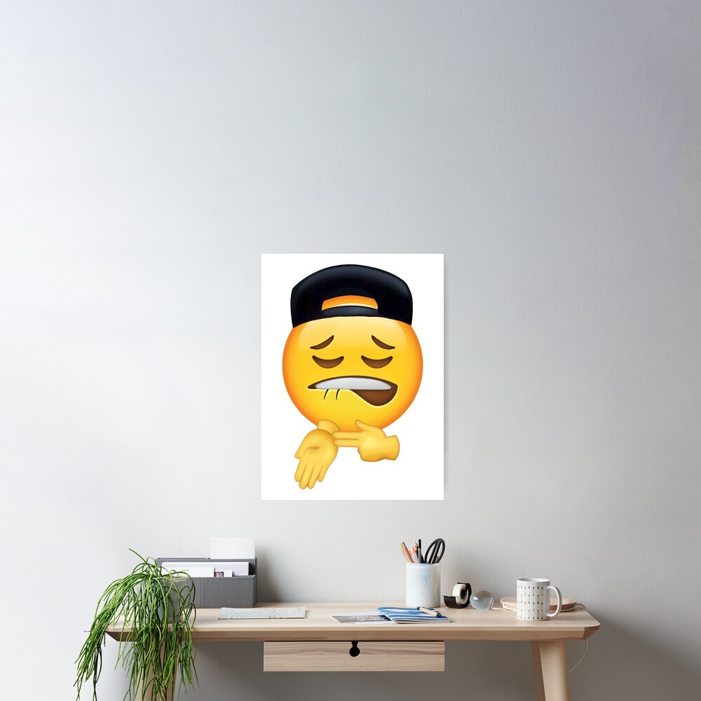"Sheeesh Face Ice In My Veins Emoji" Poster for Sale by fomodesigns ...