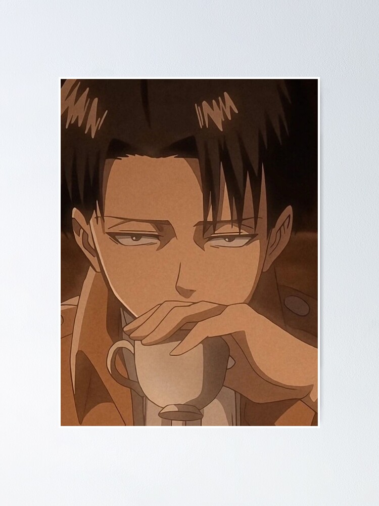 "levi ackerman drinking tea" Poster for Sale by gimhan | Redbubble