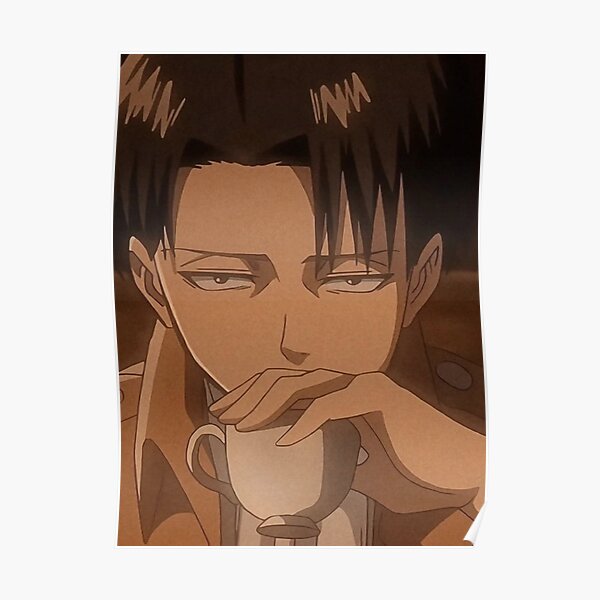 "levi ackerman drinking tea" Poster for Sale by gimhan | Redbubble