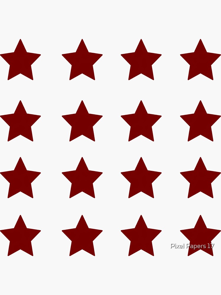 "Maroon star pack" Sticker by Zulaiha175 | Redbubble