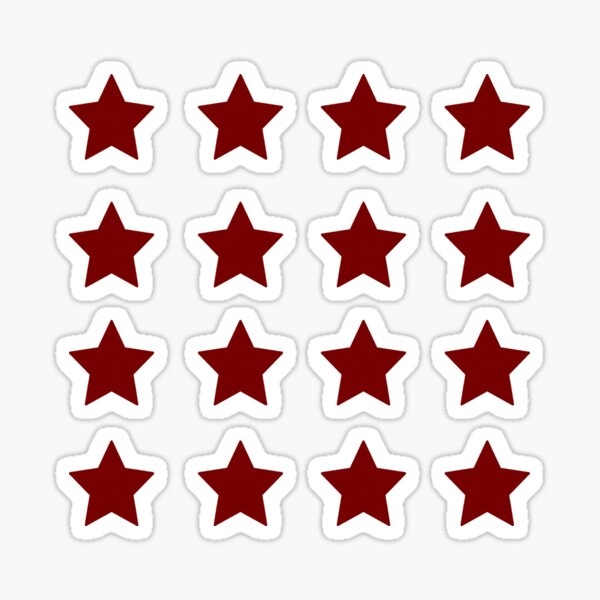 "Maroon star pack" Sticker by Zulaiha175 | Redbubble