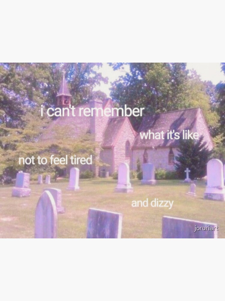 "tired sad kid cemetery sticker dreamcore" Sticker for Sale by ...