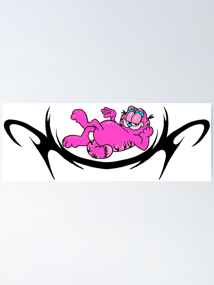 "Pink Garfield" Poster for Sale by bluesheep4 | Redbubble