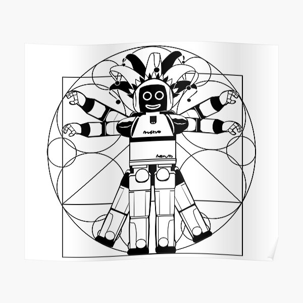 "Vitruvian ASIMO. Leonardo da Vinci" Poster for Sale by stickerium ...