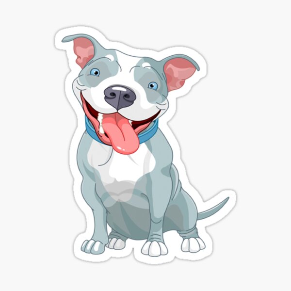 "smiling dog cartoon" Sticker for Sale by Qualityofficial | Redbubble