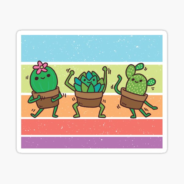 "Dancing cacti" Sticker for Sale by DerSenat | Redbubble