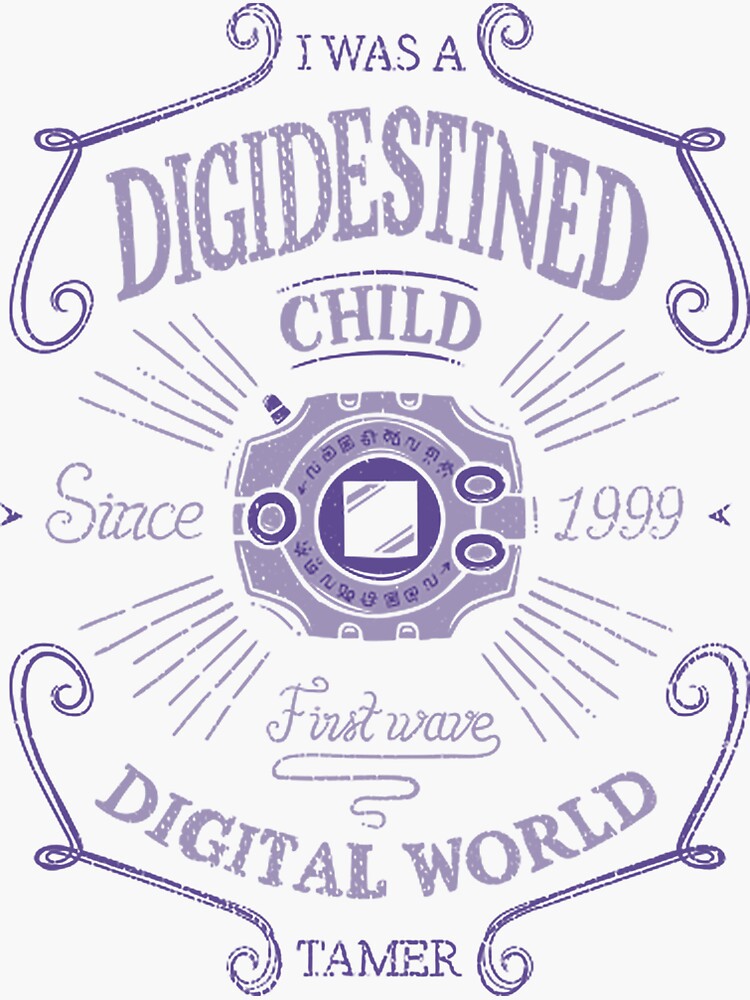 "Digimon Child - First Adventure - Digidestined T-Shirt" Sticker for ...