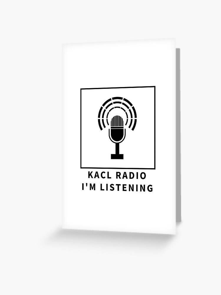 Tarjetas de felicitación for Sale con la obra «Micrófono de radio KACL ...