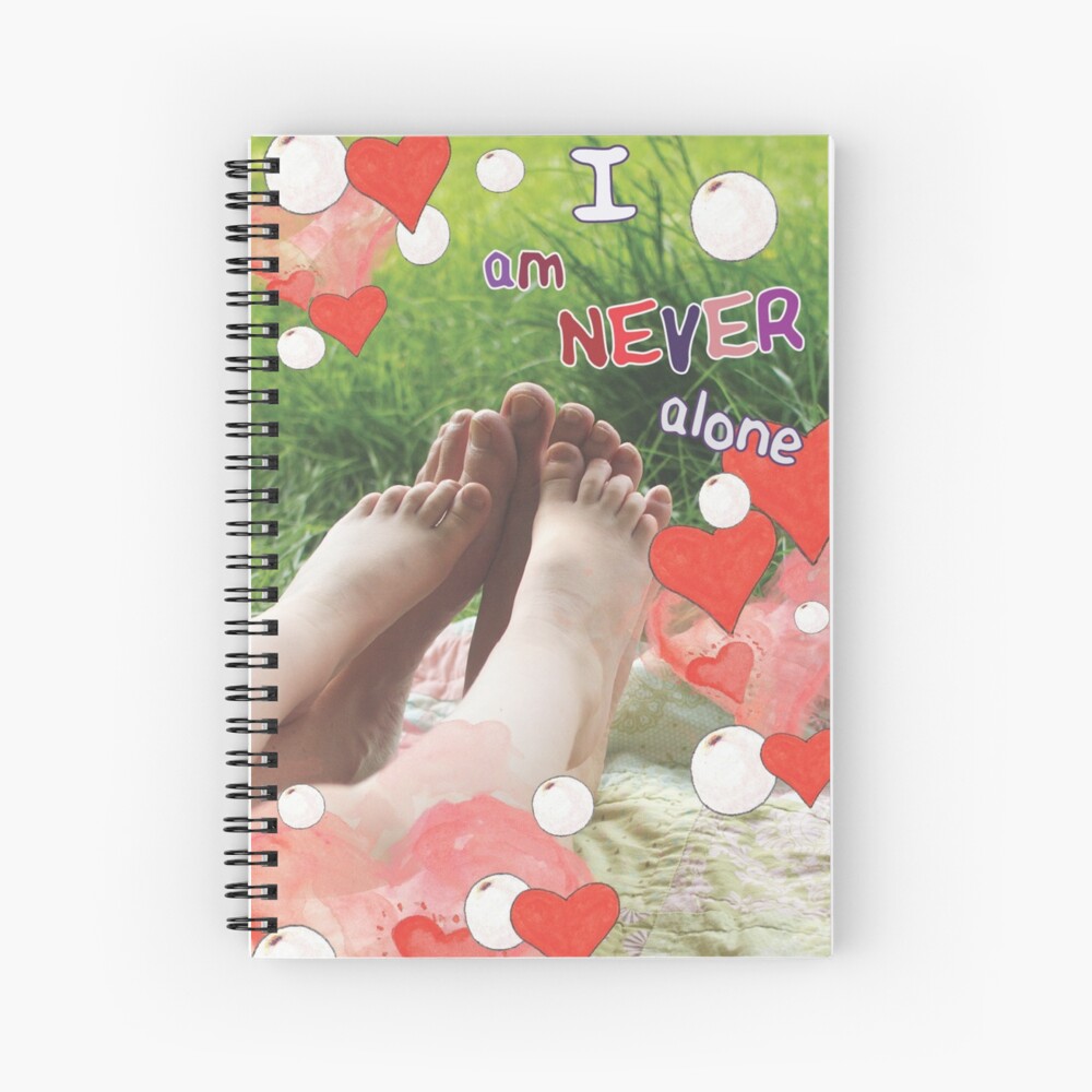 "I am Never Alone" Spiral Notebook by SmileyCoach | Redbubble