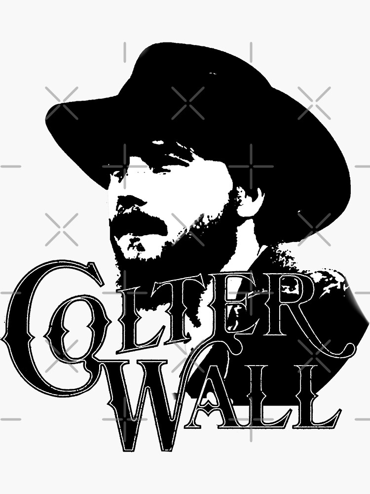 "Colter Wall Design" Sticker for Sale by Payuan | Redbubble
